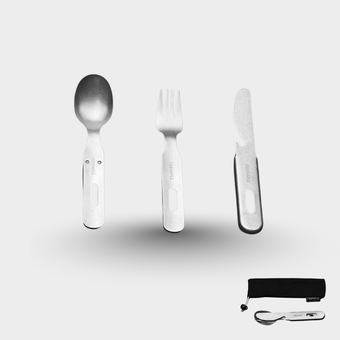 Stainless Steel 3-in-1 Utensils Set for On-the-Go dining – Fire Maple