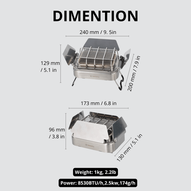 Camping Heater & Stove for Winter Camping | Sunflower X | Fire Maple